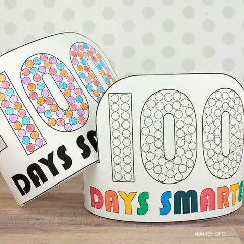 100 Days of School Headband Crowns with Templates - Non-Toy Gifts