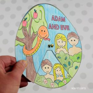 Adam and Eve Craft Printable for Kids [with TEMPLATE] - Non-Toy Gifts