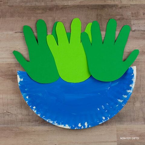 Baby Moses Handprint Craft with Template - Non-Toy Gifts