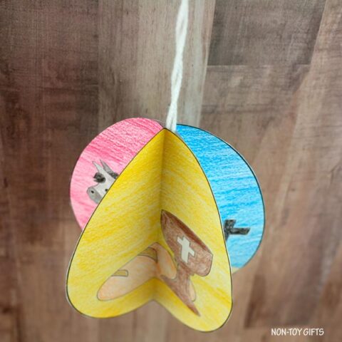 The Easter Story 3D Egg Craft with Template - Non-Toy Gifts