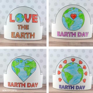 Earth Day Headbands - Coloring Hats for Kids - Non-Toy Gifts