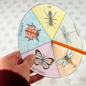 Insect Spinner Craft with Template - Non-Toy Gifts