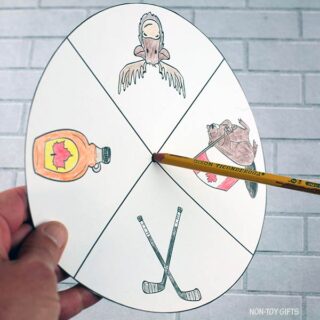 Canada Day Spinner Craft with TEMPLATE - Non-Toy Gifts