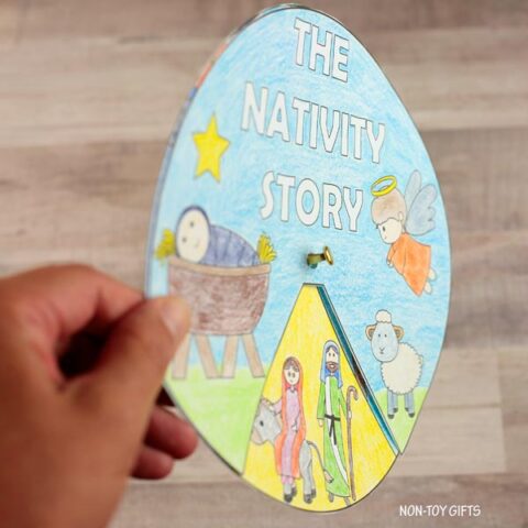 The Nativity Story Spinner Craft with TEMPLATE - Non-Toy Gifts