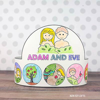 Adam and Eve Headband Craft with TEMPLATE - Non-Toy Gifts