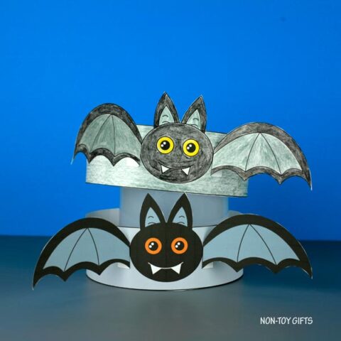 Bat Paper Hat Craft with TEMPLATE - Non-Toy Gifts