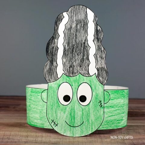 Bride of Frankenstein Paper Hat with TEMPLATE - Non-Toy Gifts