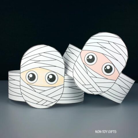 Mummy Paper Hat with TEMPLATE - Non-Toy Gifts