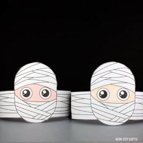 Mummy Paper Hat with TEMPLATE - Non-Toy Gifts