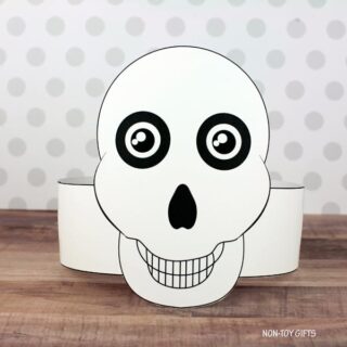 Skull Paper Hat with TEMPLATE - Non-Toy Gifts