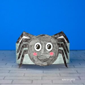 Spider Paper Hat Craft with TEMPLATE - Non-Toy Gifts