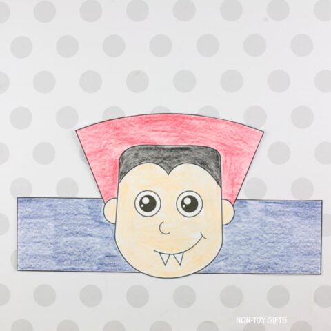 Vampire Paper Hat with TEMPLATE - Non-Toy Gifts