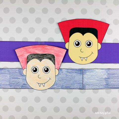 Vampire Paper Hat with TEMPLATE - Non-Toy Gifts