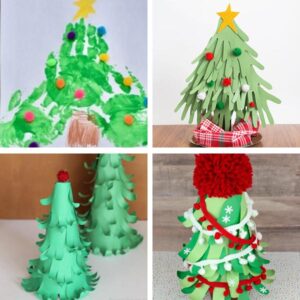22 Handprint Christmas Tree Crafts for Kids - Non-Toy Gifts