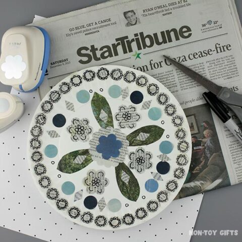 Paper Plate Mandala Craft for Kids - Non-Toy Gifts