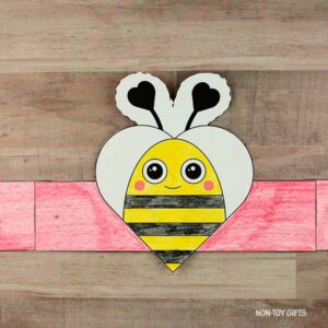 Valentine Bee Headband [ with Printable ] - Non-Toy Gifts