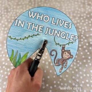 Who Lives In The Jungle Craft PRINTABLE for Kids - Non-Toy Gifts