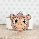 Monkey Paper Hat Craft Printable for Kids - Non-Toy Gifts