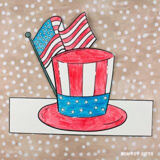 President's Day Paper Hat with PRINTABLE - Non-Toy Gifts