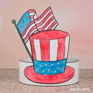 President's Day Paper Hat with PRINTABLE - Non-Toy Gifts
