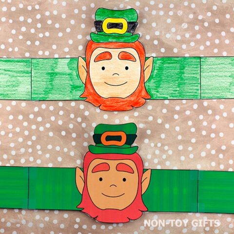 Leprechaun Headband with PRINTABLE - St. Patrick Kids Craft - Non-Toy Gifts