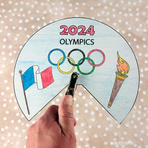 2024 Olympics Craft for Kids with PRINTABLE Template - Non-Toy Gifts