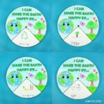 Happy Earth Spinner Craft with PRINTABLE - Non-Toy Gifts