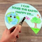 Happy Earth Spinner Craft with PRINTABLE - Non-Toy Gifts