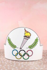 DIY Olympics Paper Hats for Kids with PRINTABLES - Non-Toy Gifts