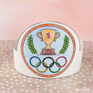 DIY Olympics Paper Hats for Kids with PRINTABLES - Non-Toy Gifts