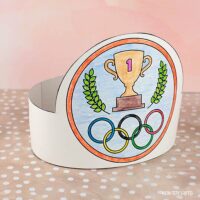 DIY Olympics Paper Hats for Kids with PRINTABLES - Non-Toy Gifts