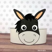 Donkey Headband Craft for Kids with Printable - Non-Toy Gifts