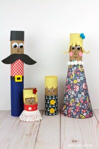 Paper Roll Family Craft for Kids- Non-Toy Gifts