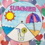 Summer Spinner Craft PRINTABLE- Coloring Activity for Kids - Non-Toy Gifts