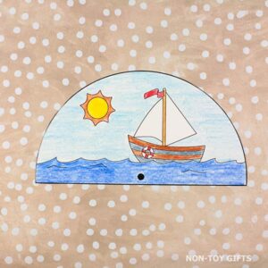 Under The Sea Spinner Craft For Kids With PRINTABLE - Non-Toy Gifts
