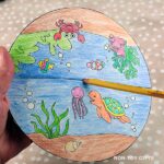 Under The Sea Spinner Craft For Kids With PRINTABLE - Non-Toy Gifts