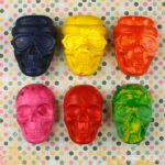DIY Recycled Skull Crayons for Halloween- Non-Toy Gifts