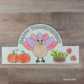 Thanksgiving Headband for Kids [Easy PRINTABLE]- Non-Toy Gifts