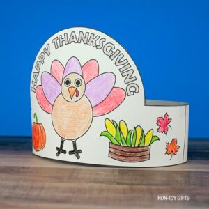 Thanksgiving Headband for Kids [Easy PRINTABLE]- Non-Toy Gifts