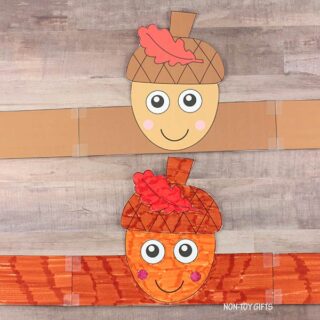 Acorn Paper Hat PRINTABLE For Kids - Non-Toy Gifts