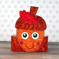 Acorn Paper Hat PRINTABLE For Kids - Non-Toy Gifts