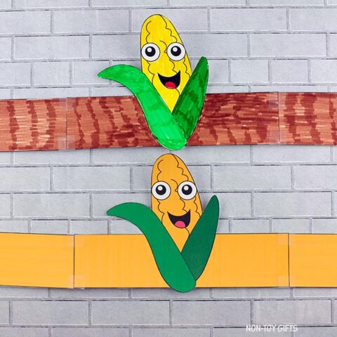 Corn Headband Craft For Kids [ With PRINTABLE ] - Non-Toy Gifts