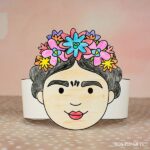 Frida Kahlo Paper Hat Craft For Kids With PRINTABLE - Non-Toy Gifts