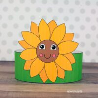 Sunflower Headband Craft For Kids [With PRINTABLE] - Non-Toy Gifts