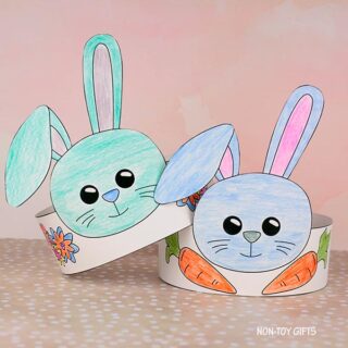 Bunny Paper Hat PRINTABLE For Kids - Non-Toy Gifts
