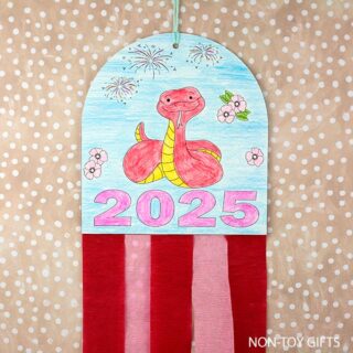 2025 Chinese New Year Snake Decoration Craft PRINTABLE - Non-Toy Gifts