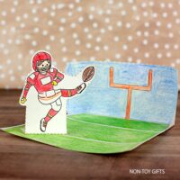 Football Diorama Craft PRINTABLE For Kids - Non-Toy Gifts