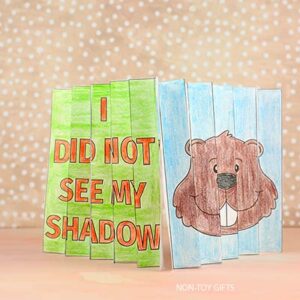 Groundhog Day Spinner Craft PRINTABLE For Kids - Non-Toy Gifts