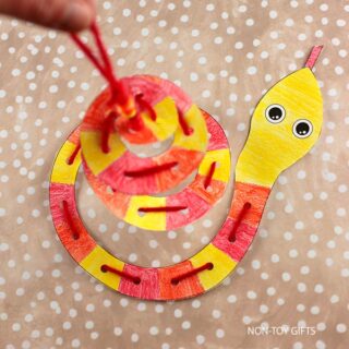 Chinese New Year Spiral Snake Craft [ FREE PRINTABLE] - Non-Toy Gifts