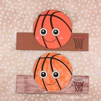 Basketball Paper Hat Craft PRINTABLE For Kids - Non-Toy Gifts